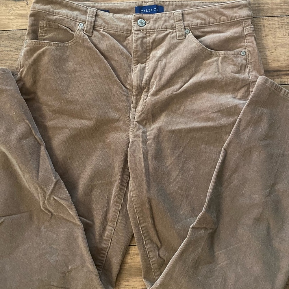 Talbots Camel Brown Corduroy Stretch Women's High-Wai… - Gem